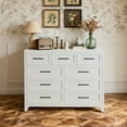 Dtwnek 9 Drawer Dresser with Handle, Storage Cabinet Chest of Drawers ...