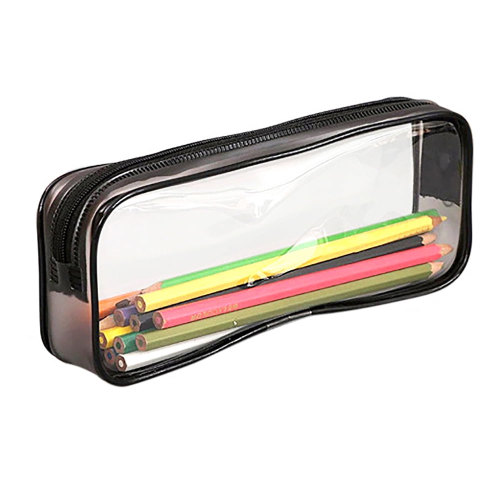 HEVIRGO Clear Zipper Pencil Bag Pen Case Stationery Storage Pouch ...