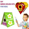 Wood Birds Nest Box DIY Nest Box Bird House Kit Painting Bird House Art ... Wood Birds Nest Box DIY Nest Box Bird House Kit Painting Bird House Art ...