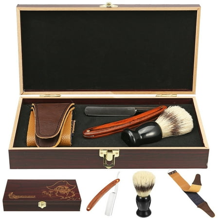 Straight Razor Shaving Kit, Aolvo Professional Wooden Handle Stainless ...