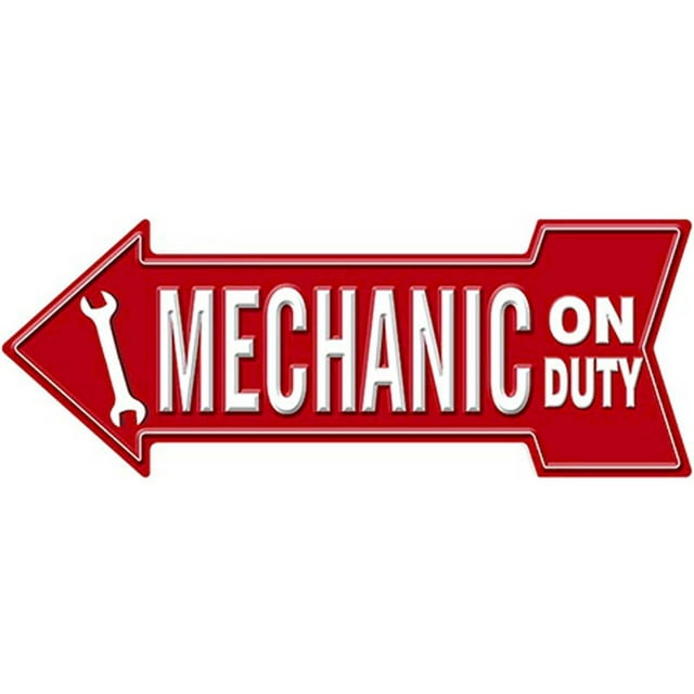 "Mechanic On Duty" Metal Sign - Walmart.com