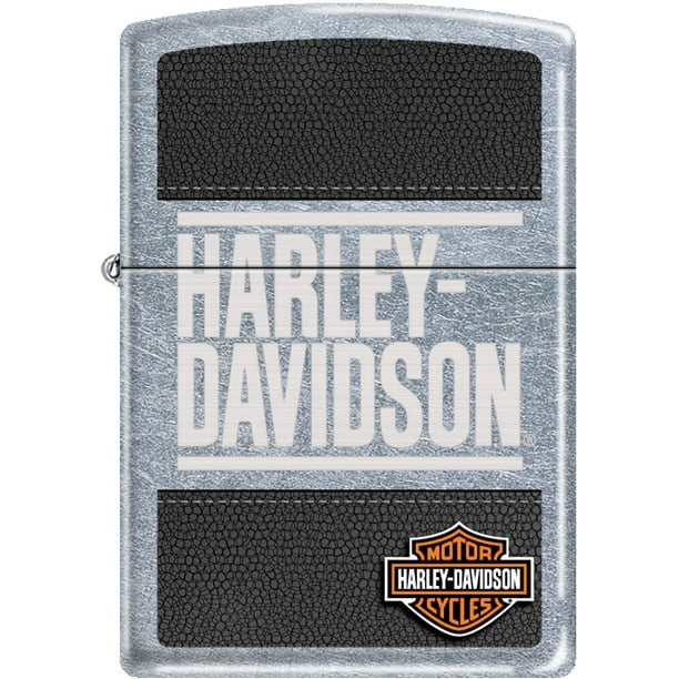 Zippo HD Harley Davidson Leather Street Chrome WindProof Lighter NEW ...