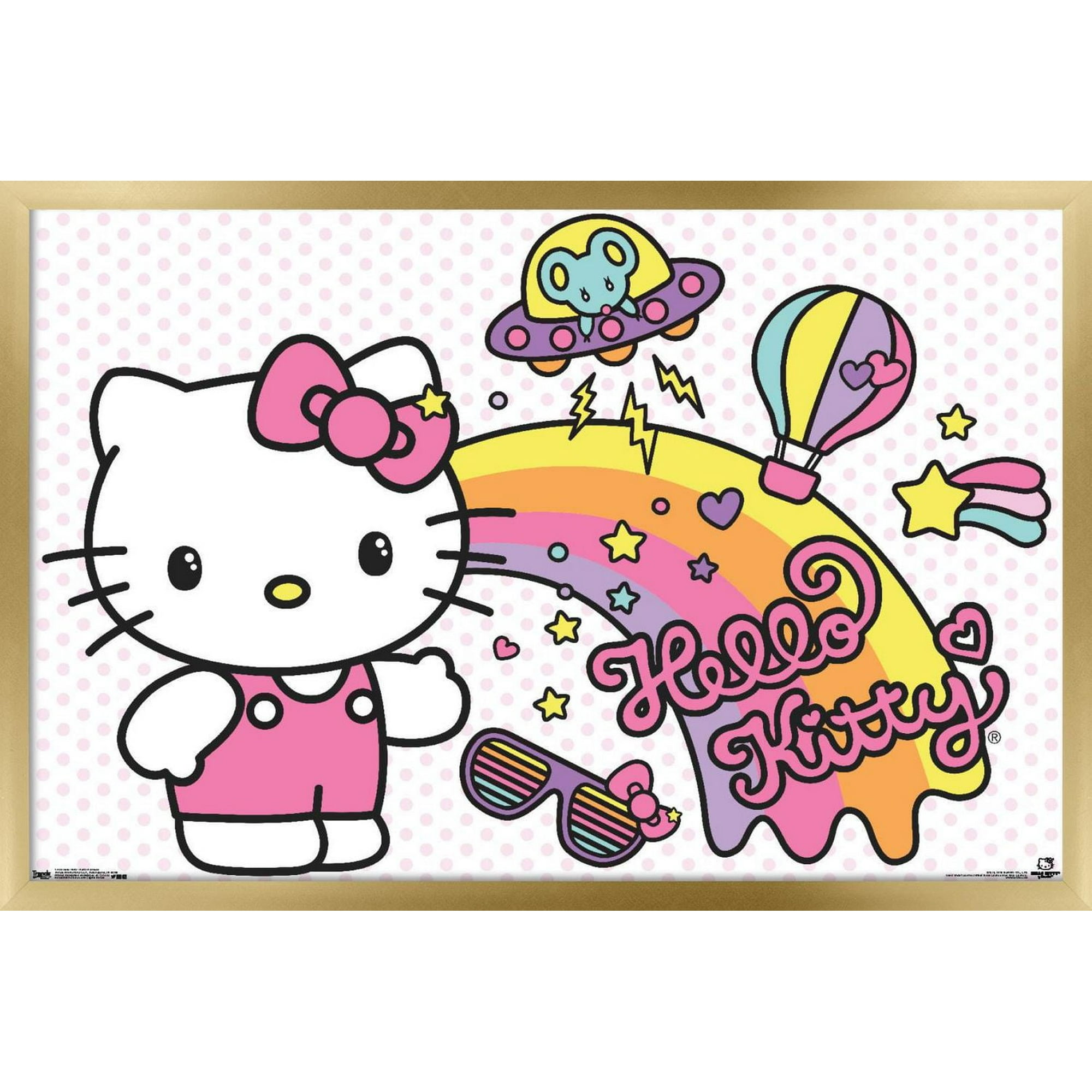 Click here for Trends International Hello Kitty - Retro Rainbow W... prices