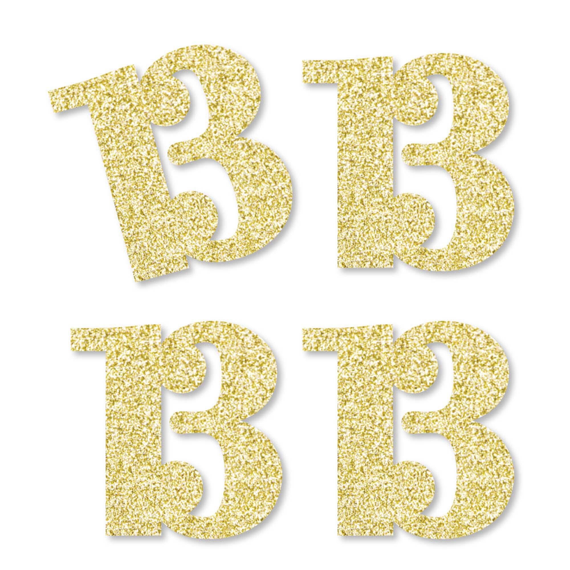 Big Dot of Happiness Gold Glitter 13 - No-Mess Real Gold Glitter Cut ...