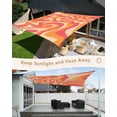 Abstract Distortion Texture Sun Shade Sail 8'X10' Red Yellow Line Fluid ...