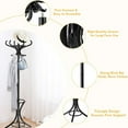 Resenkos Wood Standing Hat Coat Rack with Umbrella Stand-Black, Tree ...