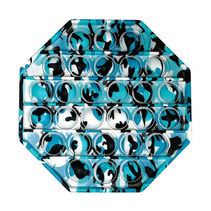 Blue Octagon Square Fidget Toys for Anxiety Relief Poppet Fidget Toy ...
