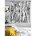 Black White Lines Sheer Curtains 63 Inch Length 2 Panels, Retro Stripes ...