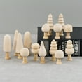 20Pcs Unfinished Wooden Tree DIY Wooden Tree Mini Wood Trees for DIY ...