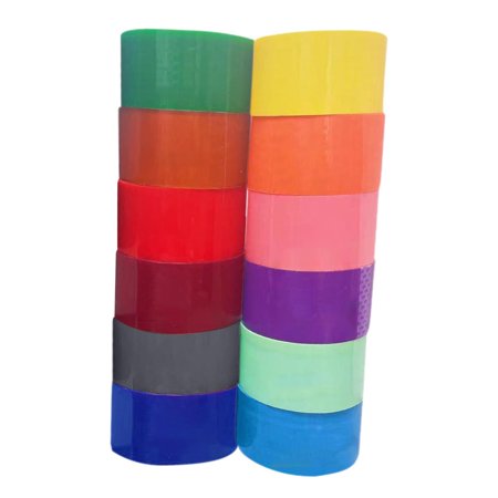 keepw Decorative Sticky Ball Tape 6cm Width Assorted Colors Pack of 12 ...