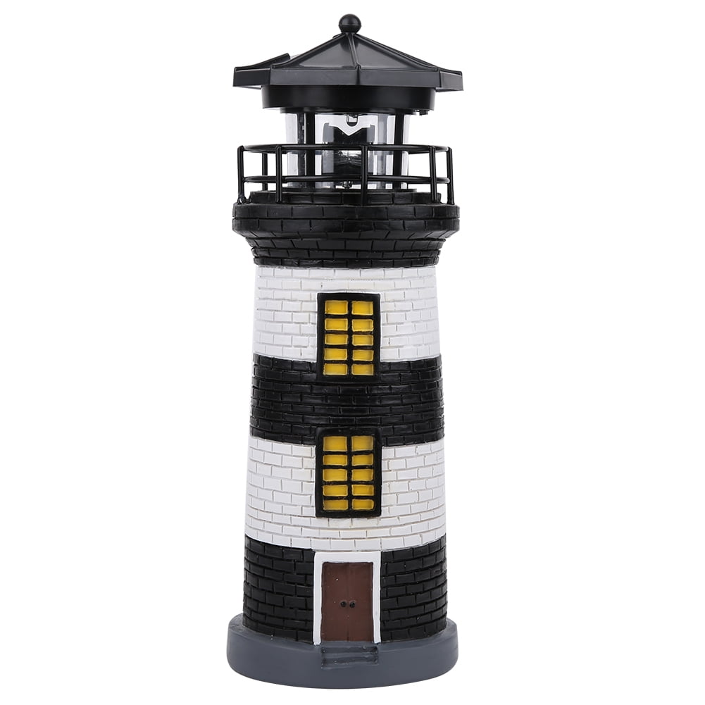 Spptty LED Solar Outdoor Lighthouse Garden Yard Lawn Craft Ornament ...