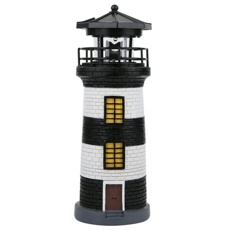 Spptty LED Solar Outdoor Lighthouse Garden Yard Lawn Craft Ornament ...