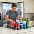 TPKJAM Adjustable Refrigerator Can Dispenser Organizer - Push-Type Soda ...