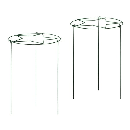Uxcell Garden Plant Support Rings Iron Hoop Bracket with 3 Legs, Green ...