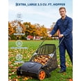 Push Lawn Sweeper, 21inch Leaf & Grass Collector, Heavy Duty Thickened ...