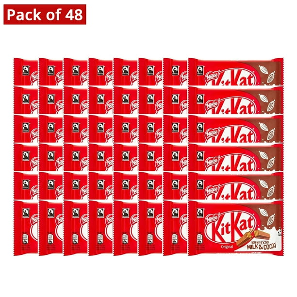 KITKAT 4 Finger Milk Chocolate Bar 41.5g Pack of 48 - Walmart.ca