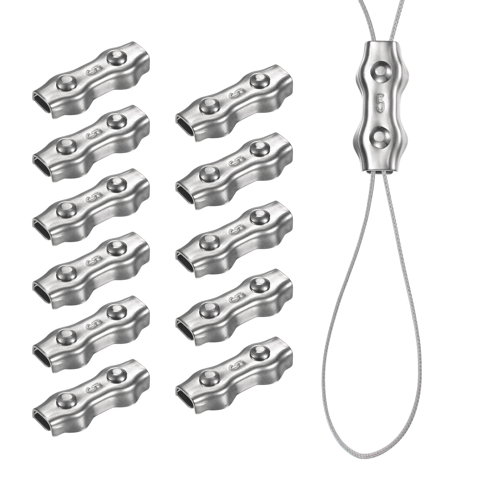 Click here for Unique Bargains Uxcell 12-Pack M5 Wire Rope Clips... prices