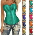 Corset Tops For Women Womens Overbust Sweetheart Plastic Corset Bustier Top Black Corset