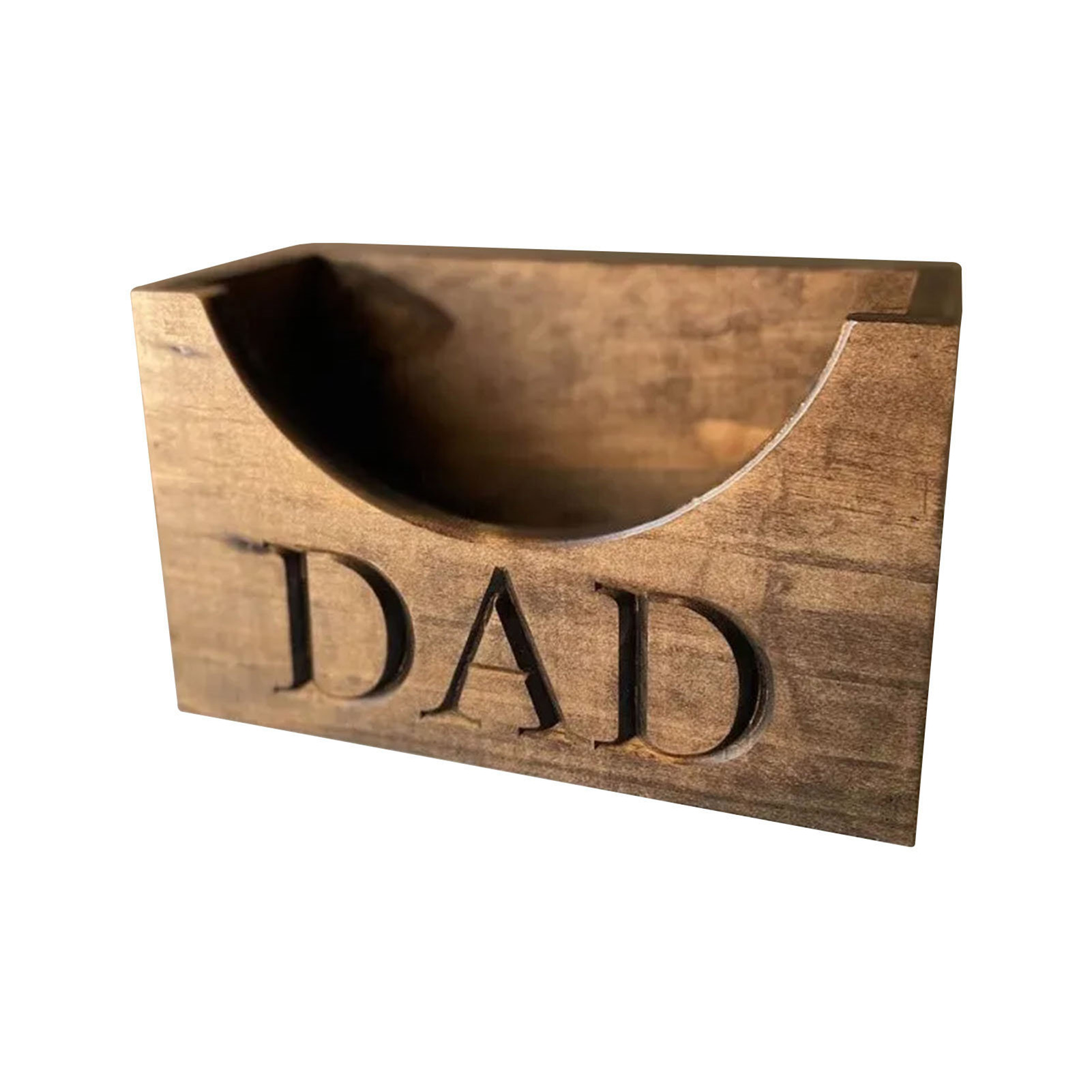 Wooden Dad Hat Holder - Engraved with "Dad" Letter, Baseball Hat Rack ...