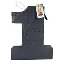 APINATA4U 20" Tall Royal Blue & Gold One Pinata with Gold Crown First ...