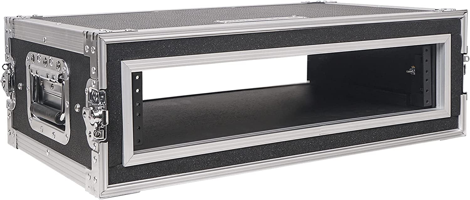 Sound Town Shock Mount 2U ATA Plywood Rack Case with 15" Rackable Depth ...