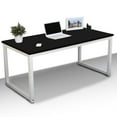 G-Plus Modern Wood Computer Desk: Office Table for PC & Laptop, Study ...