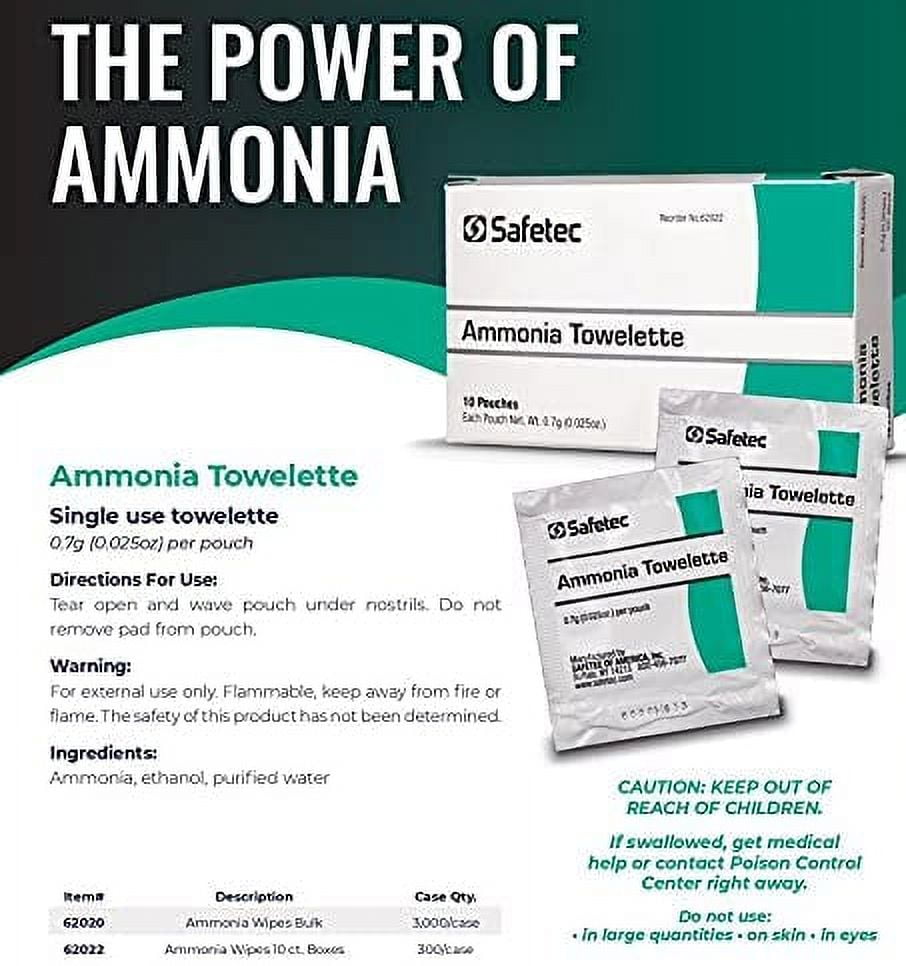 Safetec Ammonia Inhalant Pouches for First Aid, 10 per Box in Nepal at ...