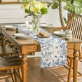 Monochrome Sketch Birds and Flowers Summer Table Runner, Seasonal ...