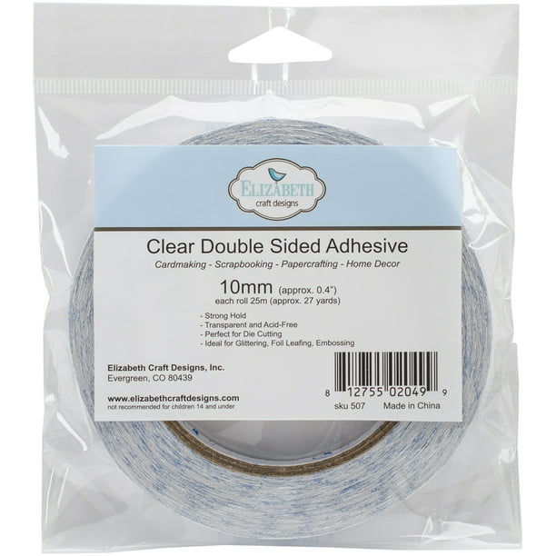 Elizabeth Craft Clear Double-Sided Adhesive Tape .4"X27yd - Walmart.com ...