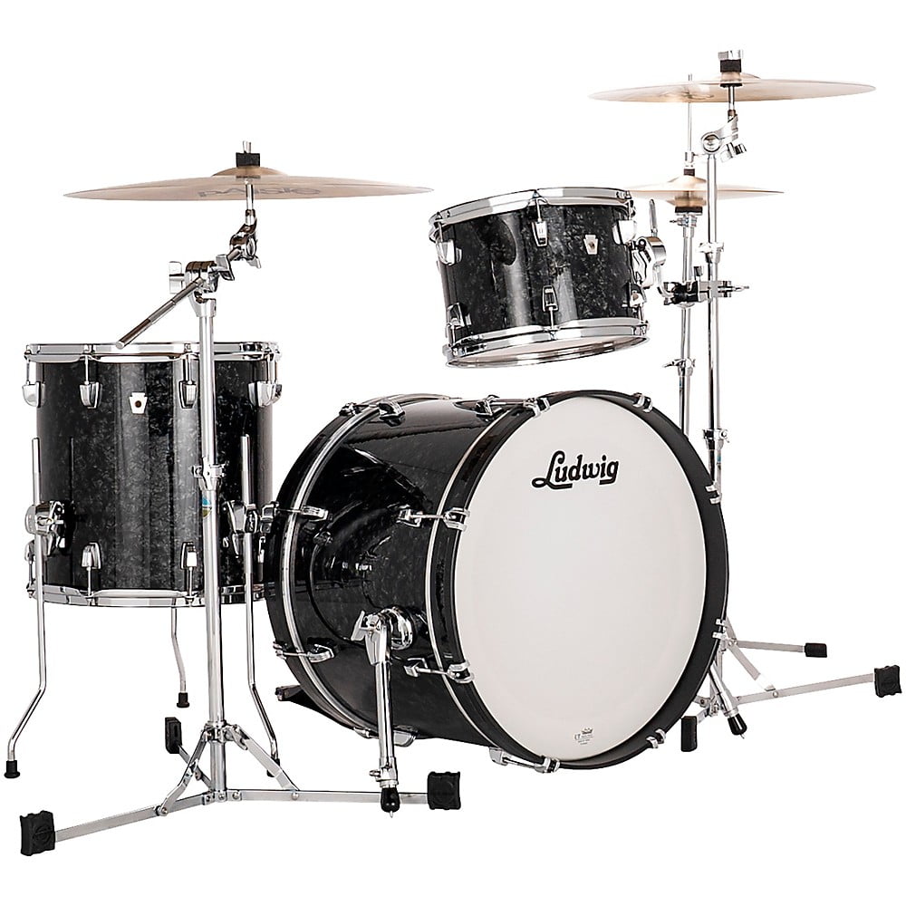 Ludwig NeuSonic 3-Piece Downbeat Shell Pack With 20" Bass Drum Ebony ...