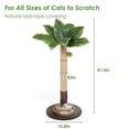35" Sisal Rope Cat Palm Leaf Tree with Hanging Ball and Mouse - Walmart.com