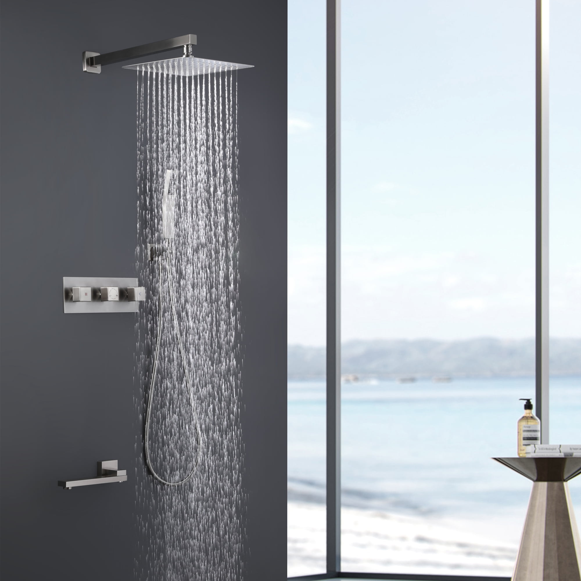 CoSoTower 3 Function Temperature Control Complete Shower System with ...