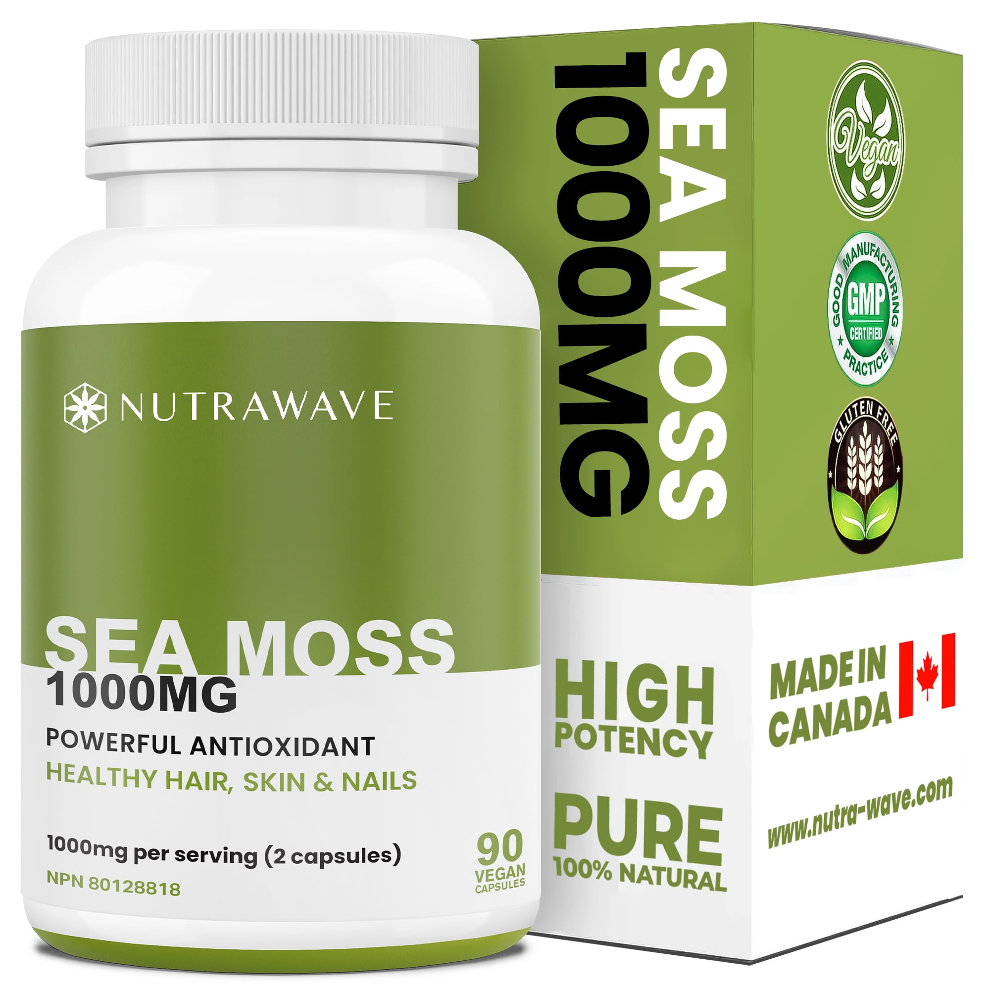 Nutrawave Irish Sea Moss with Burdock, Sea Wrack & Zinc – 1000mg ...