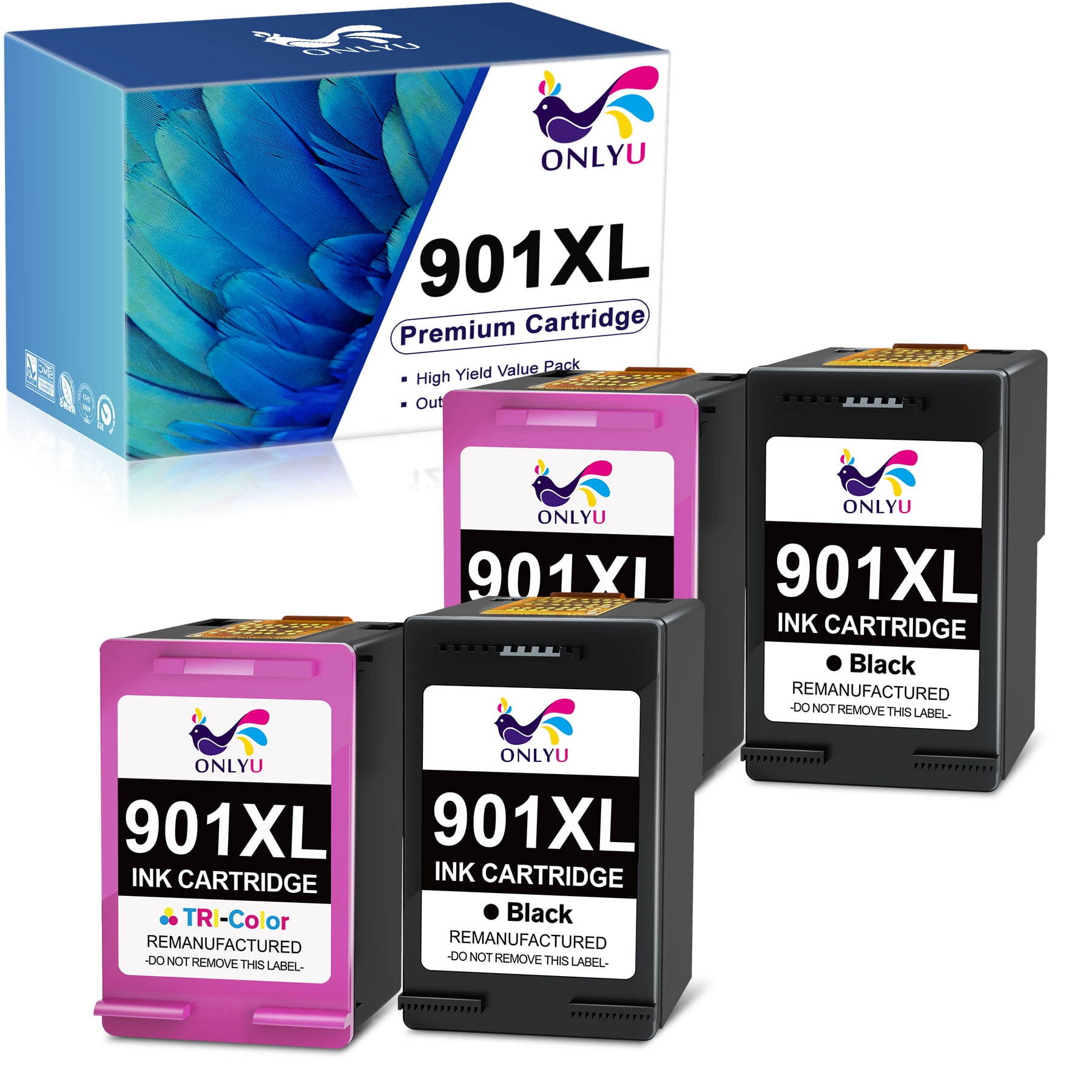 ONLYU 901 ink Remanufactured Ink Cartridges Replacement for HP 901 Ink ... ONLYU 901 ink Remanufactured Ink Cartridges Replacement for HP 901 Ink ...