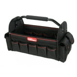 Hyper Tough 16-Inch Open Top Tool Tote with 20 Pockets, Steel Handle ...