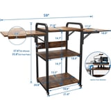 Natwind 3 Tier Movable Heat Press Table Foldable Heat Transfer Machine ...
