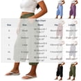 AHTJRT Cotton Capris for Women Lightweight Elastic High Waisted ...