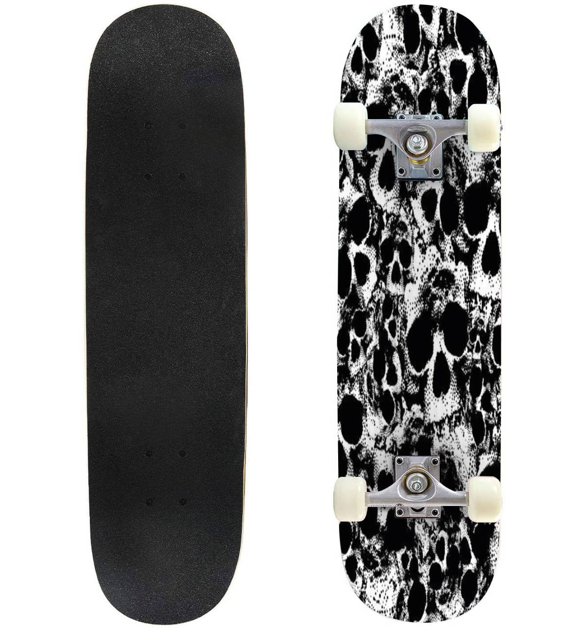 Seamless skull stock Outdoor Skateboard Longboards 31"x8" Pro Complete ...