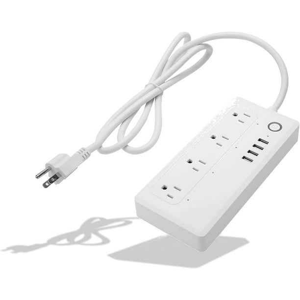 Smart Power Bar, WiFi Power Bar with 4 USB Ports, Voice Activated Power ...
