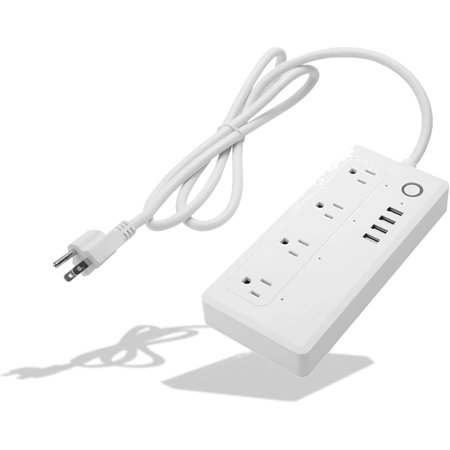 Smart Power Bar, WiFi Power Bar with 4 USB Ports, Voice Activated Power ...