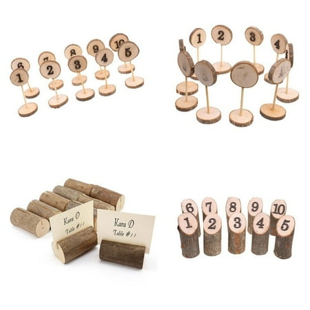 Fashion 14.5" Tall Table Number Wooden Stick 1-10 Set Base For Wedding ...