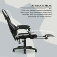 Gamer Gear Gaming Office Chair with Extendable Leg Rest, White and ...