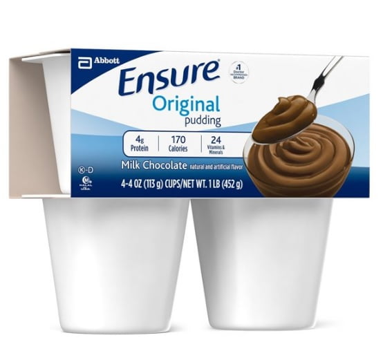 Ensure Original Pudding, Milk Chocolate, 4oz Cups - Pack of 4 - Walmart.com