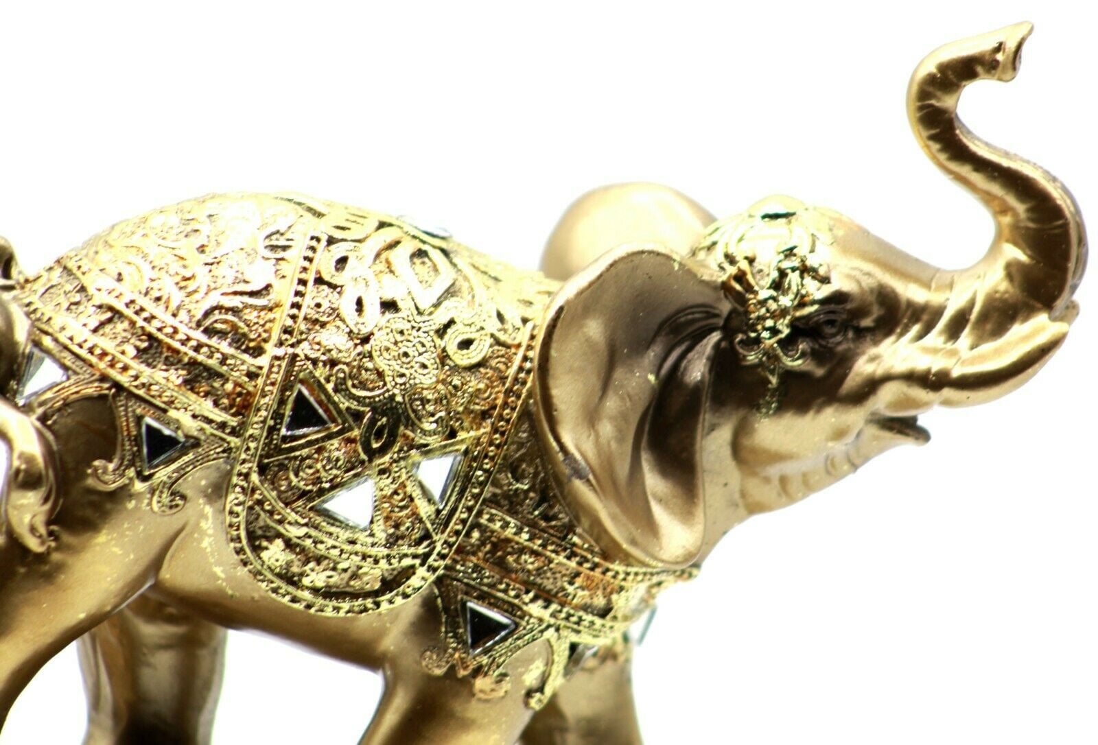 Buy Dalax- Set of 3 Golden Color Thai Elephant Buddha Buddhist ...