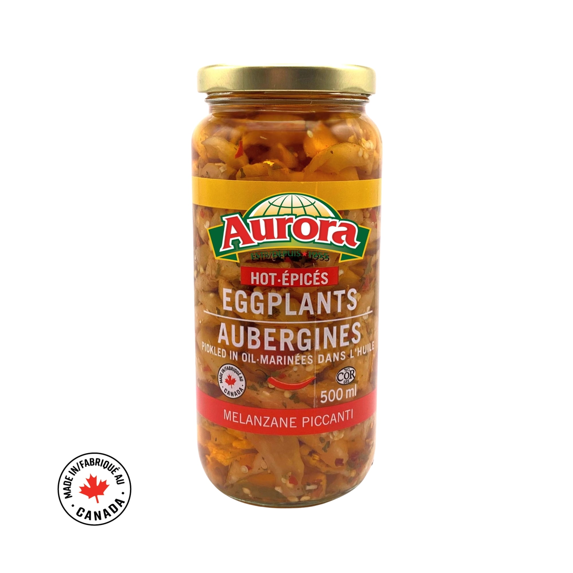 Click here for Aurora Hot Pickled Eggplants In Oil 500 Ml prices