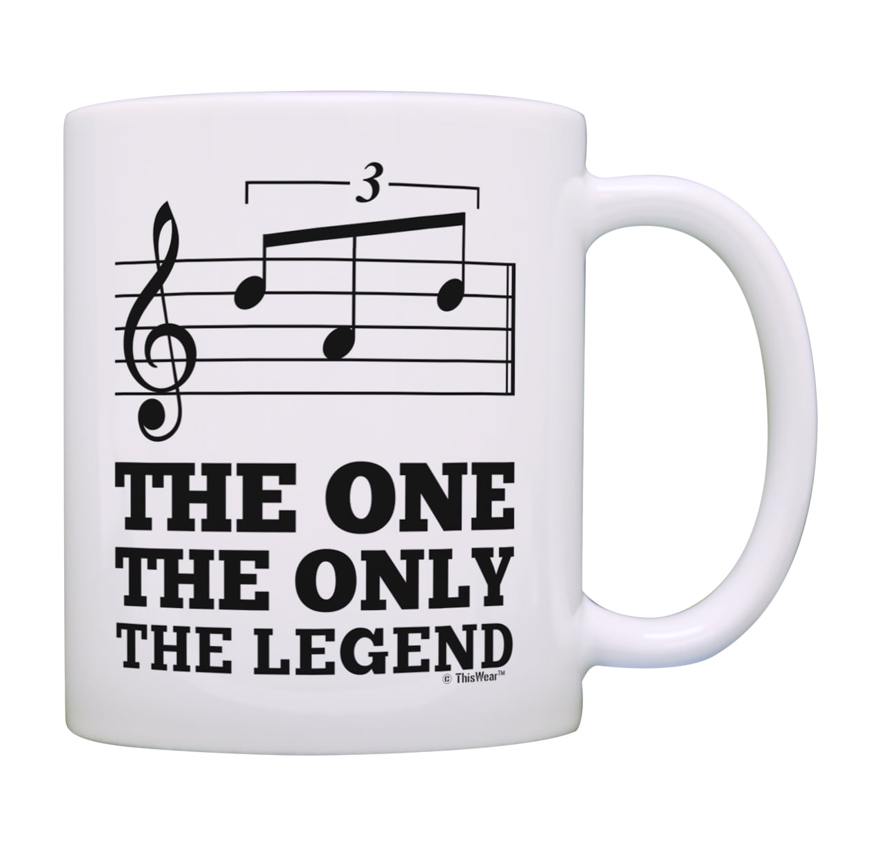 ThisWear Fathers Day Mug Dad The One The Only The Legend Music Note ...