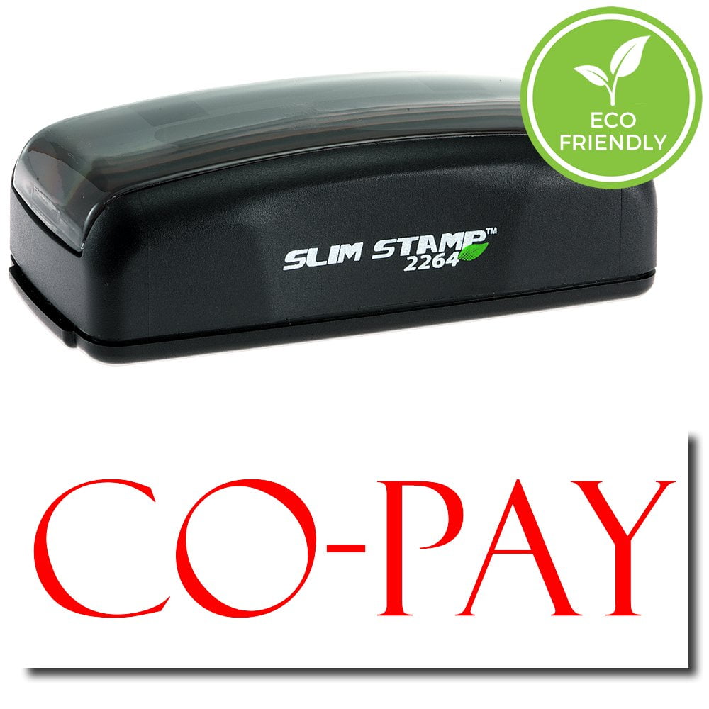 Large Pre-Inked Co-Pay Stamp with Blue Ink - Walmart.com