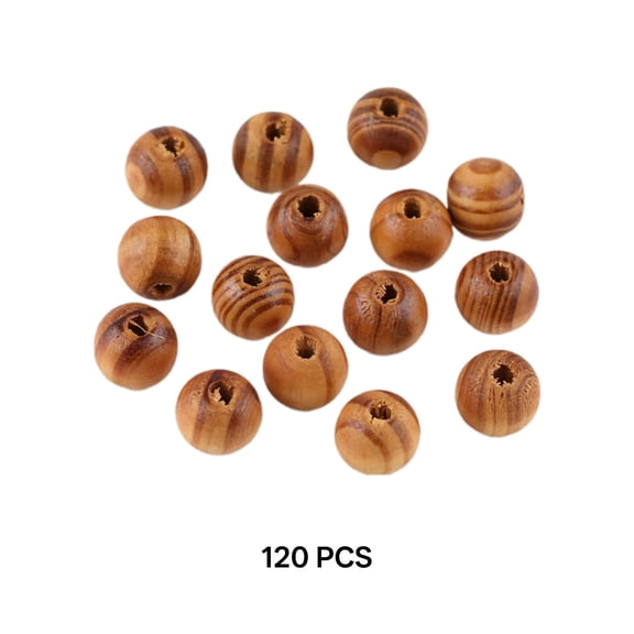 Wood Beads For Crafts, Large Brown Wooden Beads With Holes For Hair ...