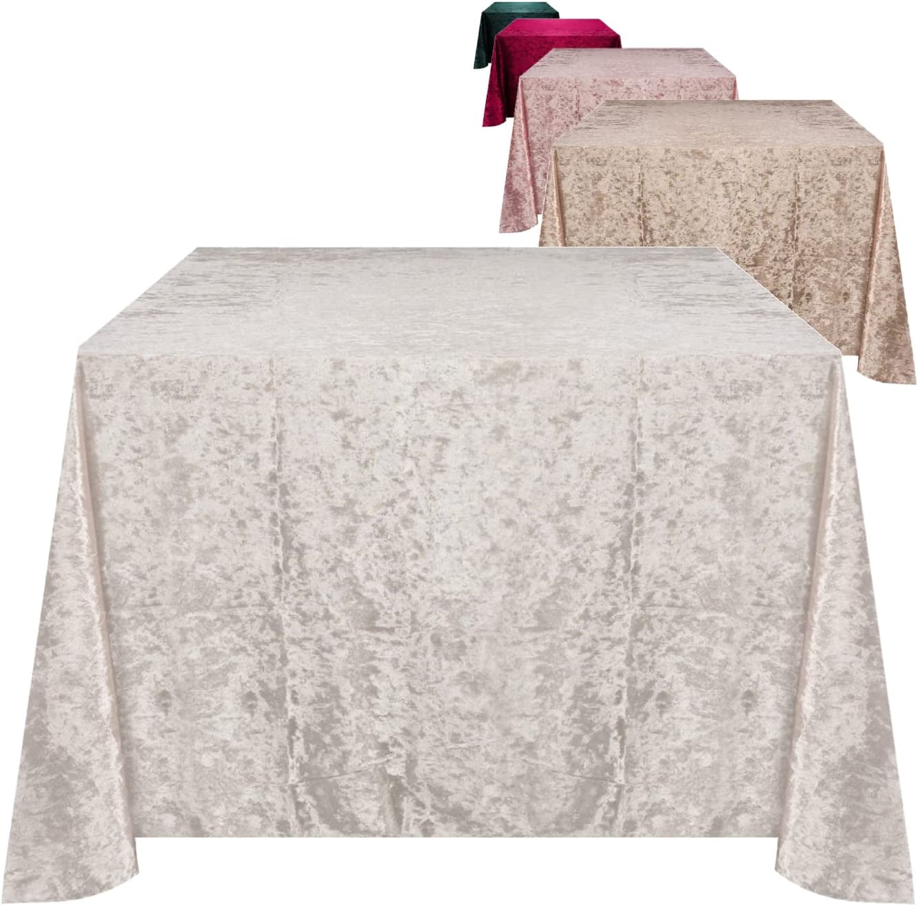 Elegant Square Table Cloth 54 Inch, Made With Fine Crushed-Velvet ...