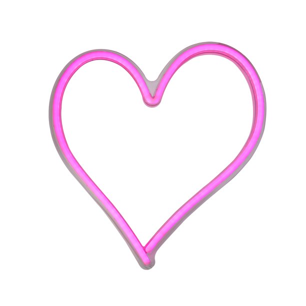 13.5" Neon Style LED Lighted Valentine's Day Heart Window Silhouette ...